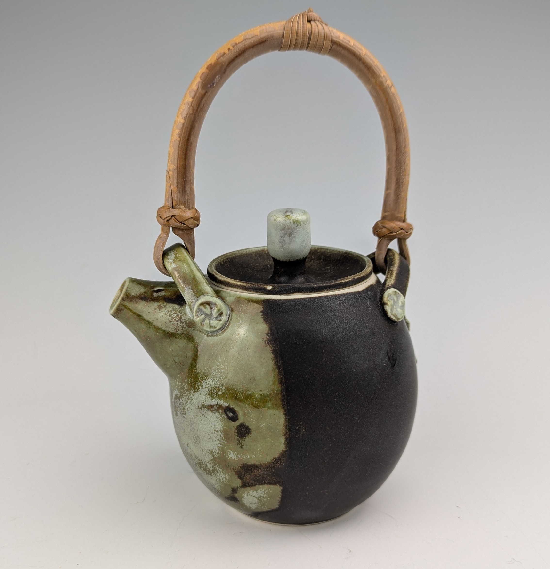 two tone one cup teapot - pj pottery