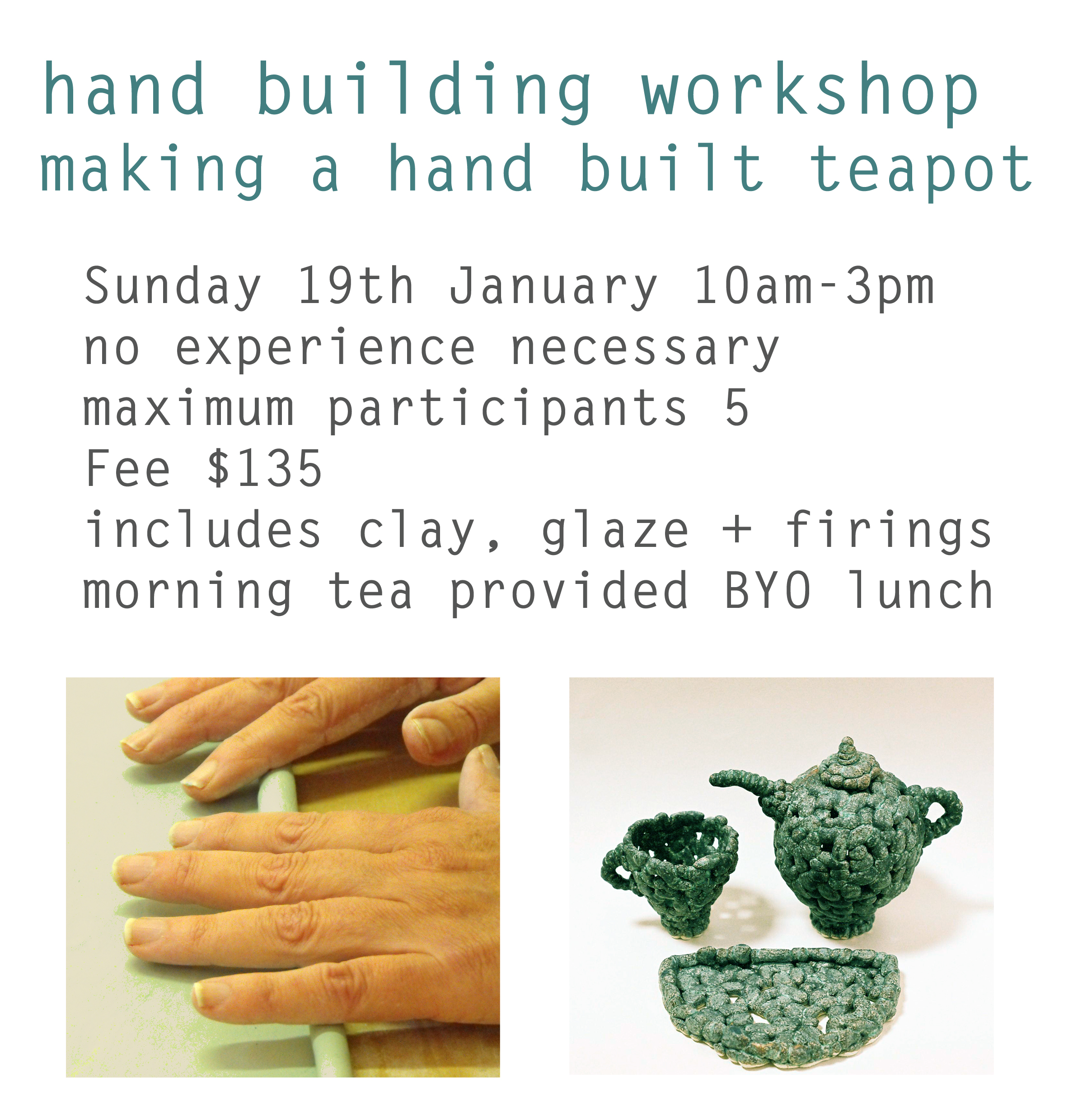 Two workshops @ pj pottery - pj pottery