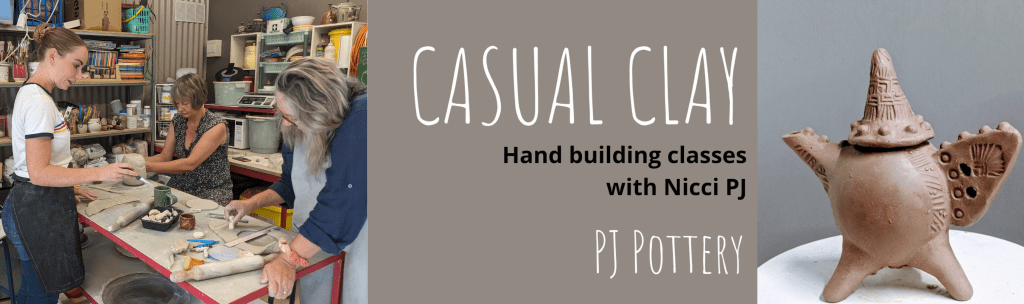 Pottery classes Casual Clay - term 1 - 2023 - pj pottery