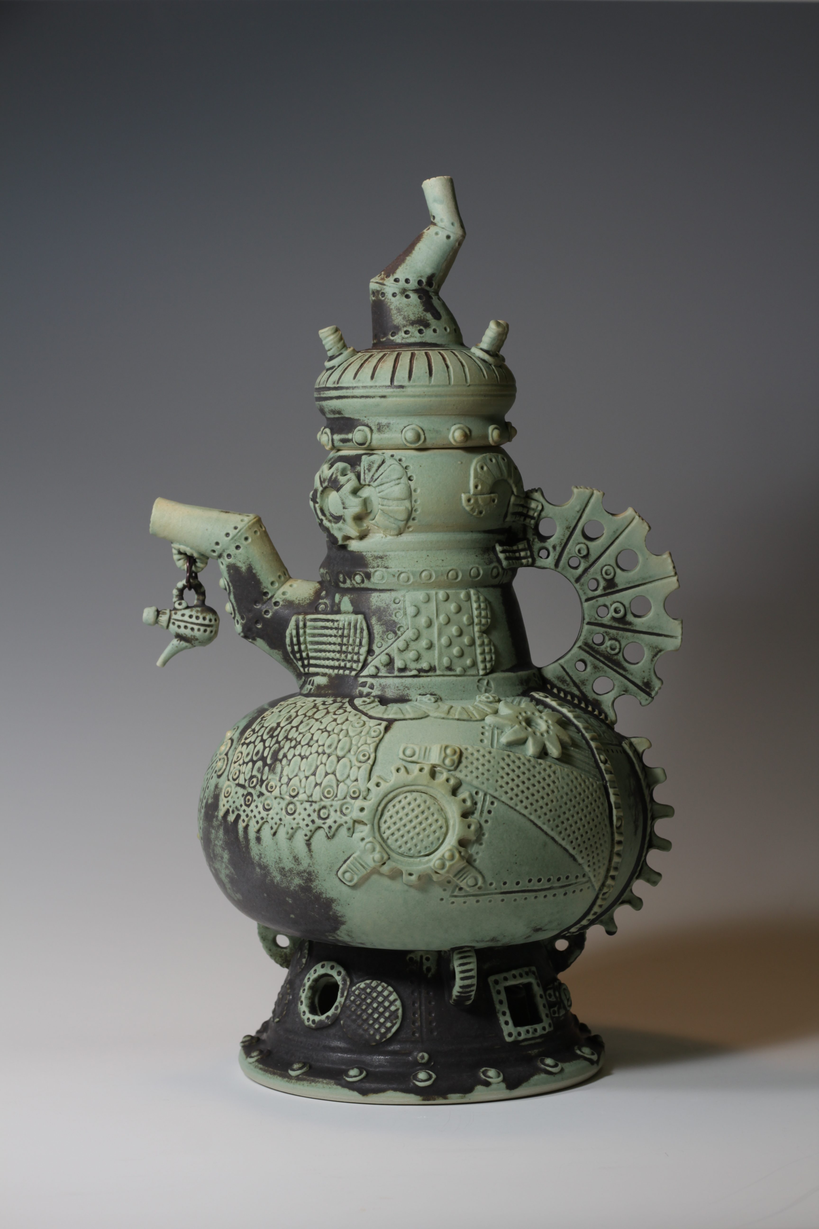 Regis Steampunk Teapot - pj pottery