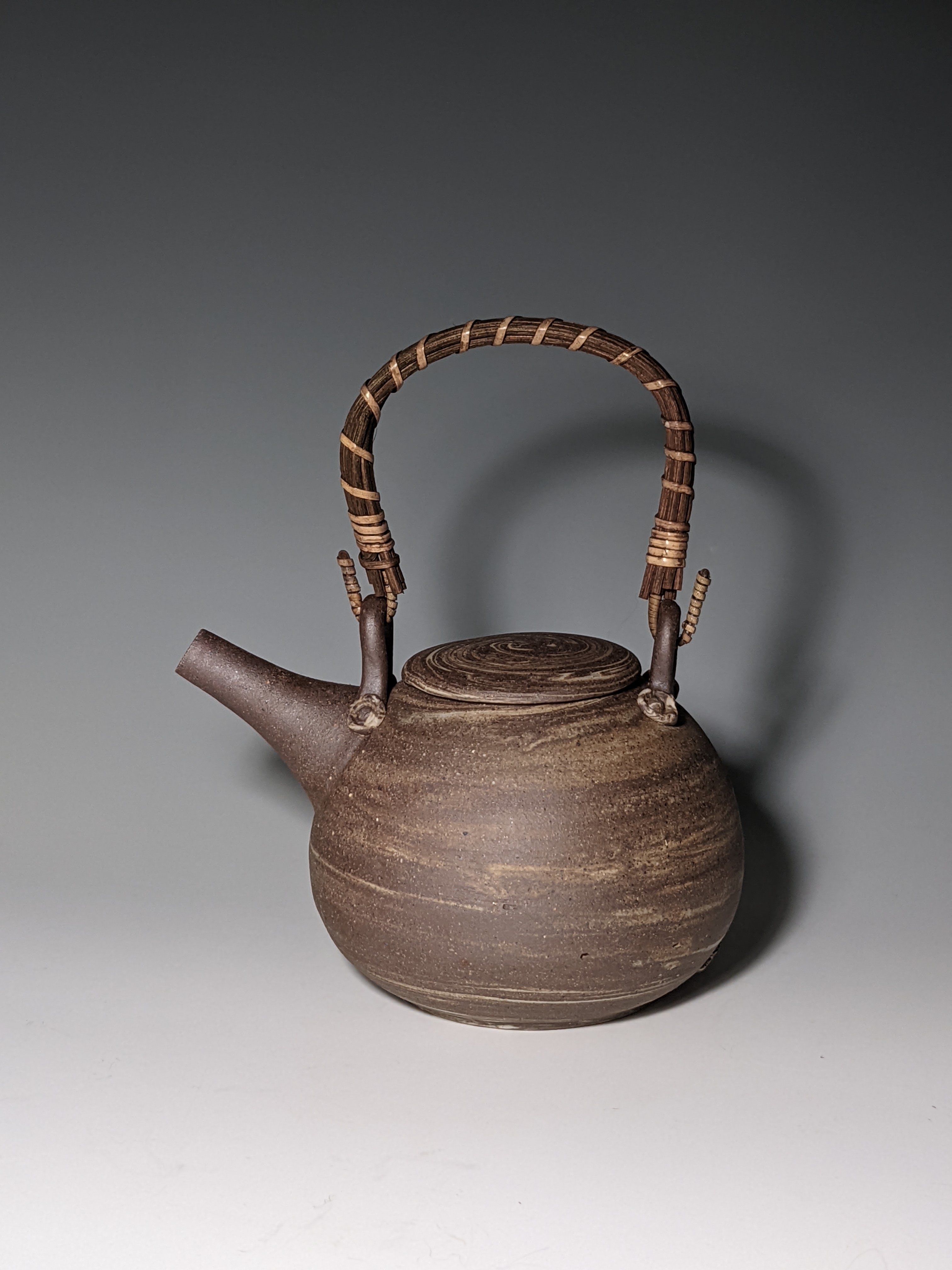 Marbled local clay teapot - pj pottery