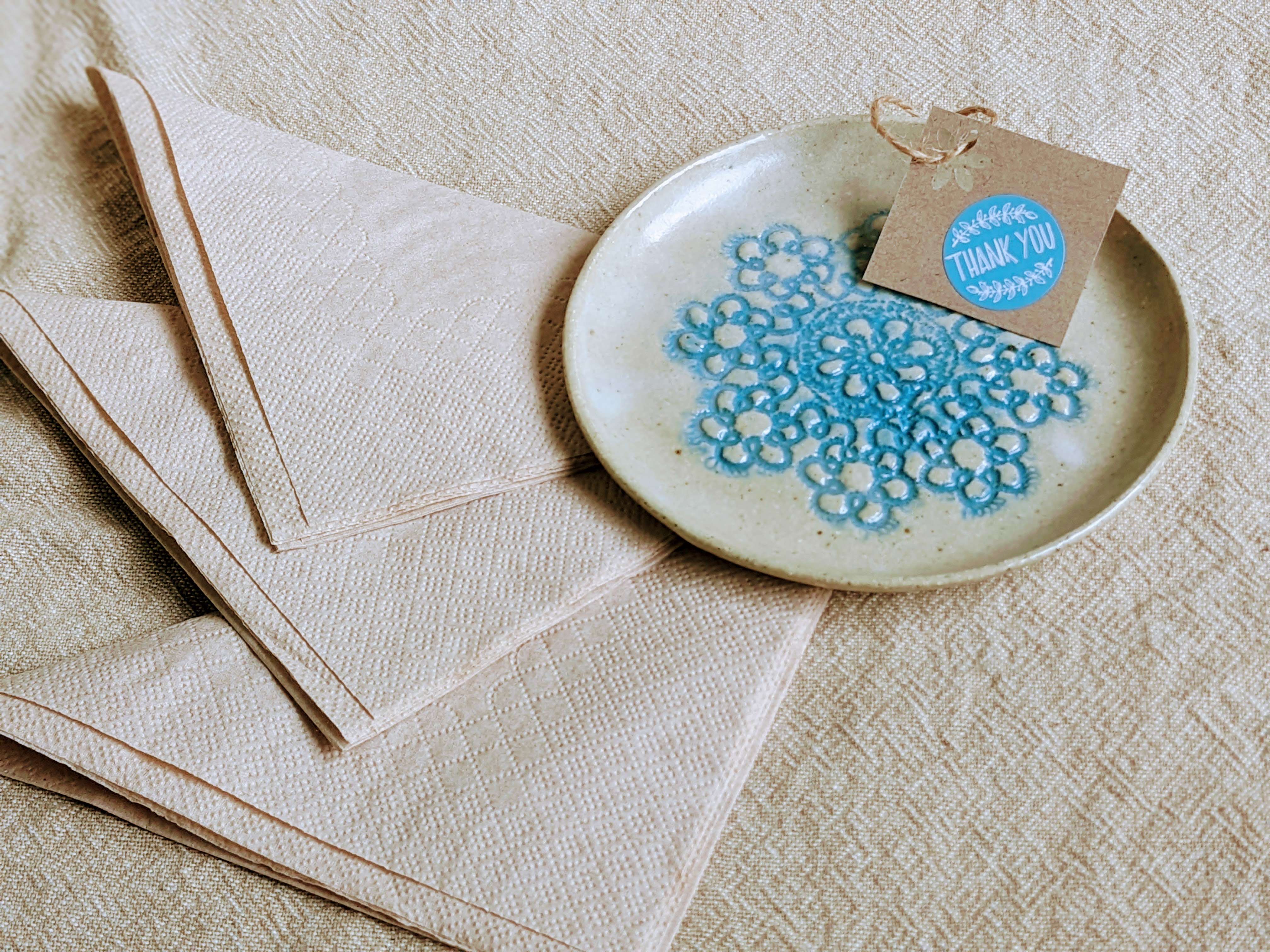 handmade ceramic trinket dishes - wedding gift - pj pottery