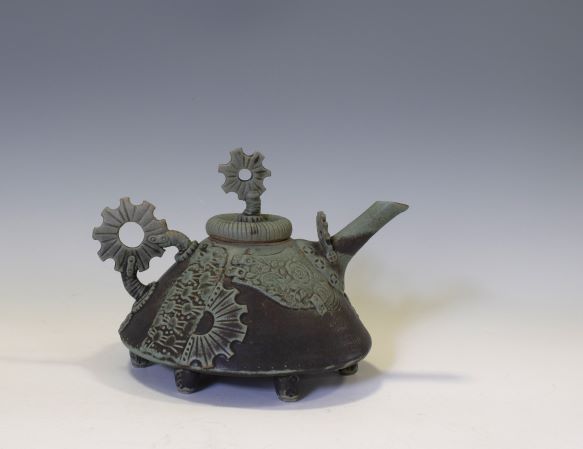 Australian made Collectible Steampunk Teapot - PJ Pottery