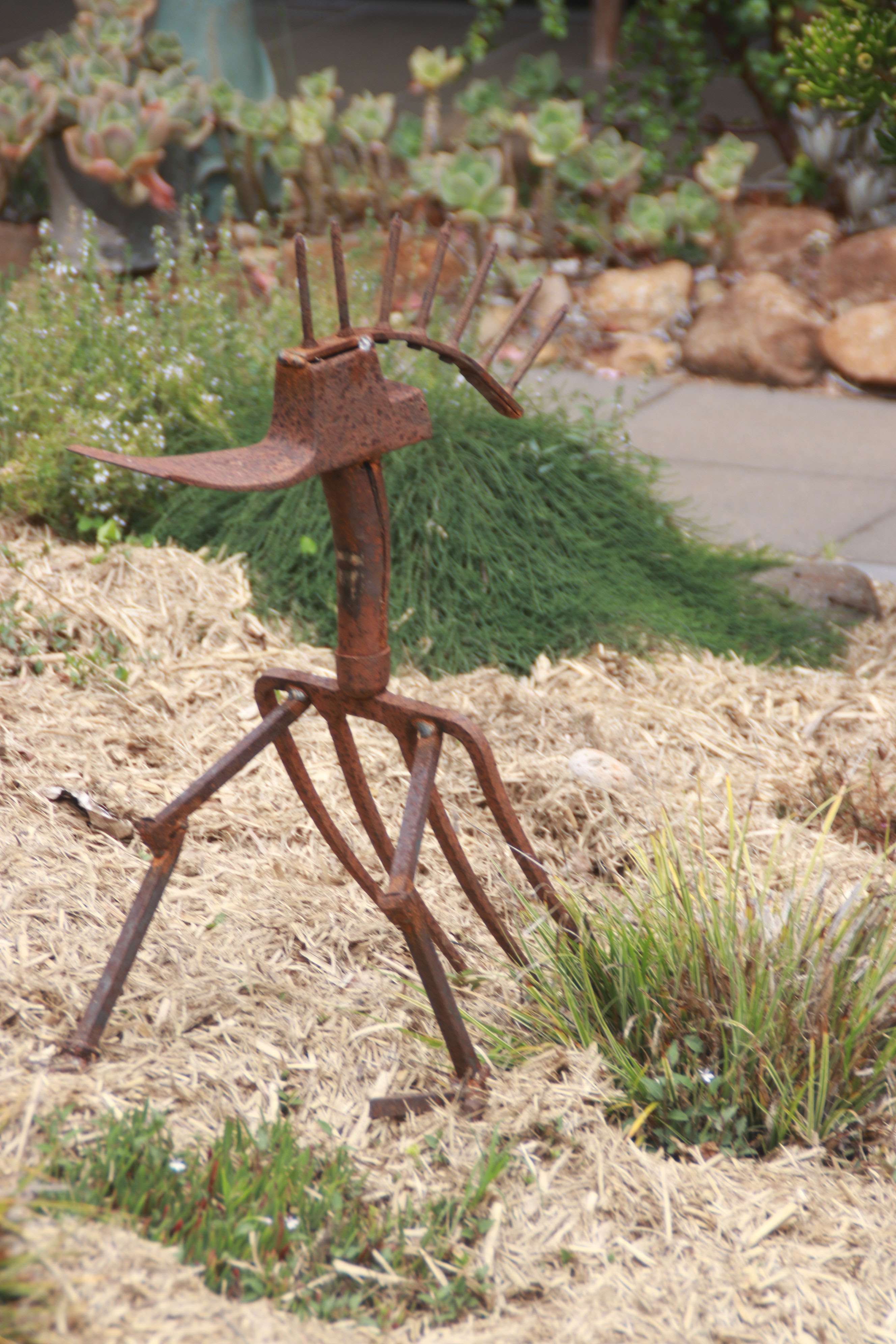 Garden Guardian iron sculpture