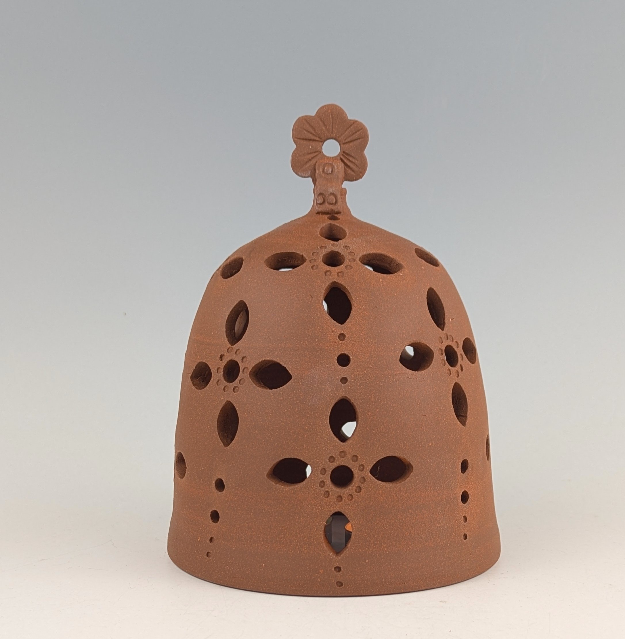 Clay facetted lantern - pj pottery